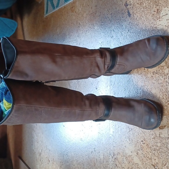 Born | Shoes | Born Evelyn Brown Leather Harness Riding Boots Size 75 ...